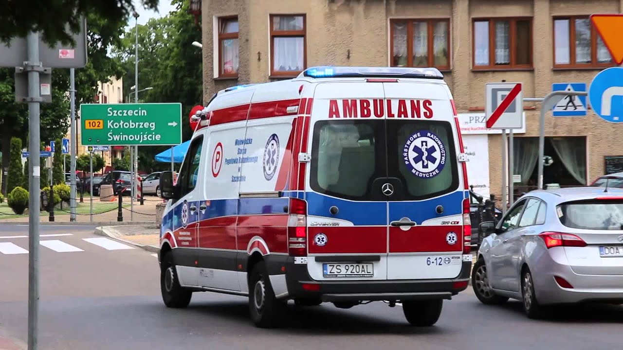 [Alarmowo] karetka P Mercedes Sprinter WSPR Szczecin - YouTube