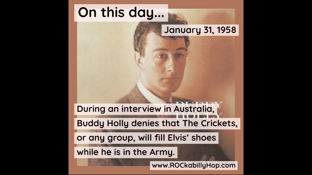 January 31, 1958 – Buddy Holly - YouTube