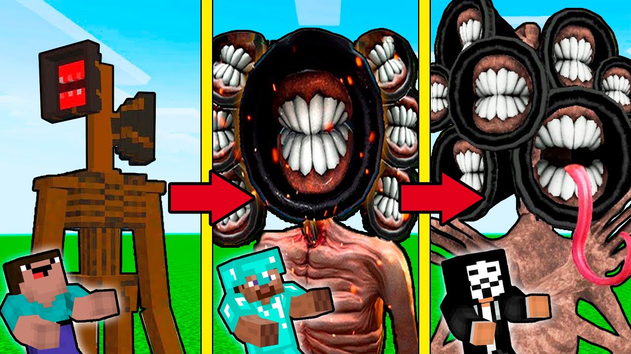 НУБ ПРОТИВ ПРО - ЭВОЛЮЦИЯ МНОГО СИРЕН КАК МЕНЯЛСЯ LOT OF SIREN HEADS ...