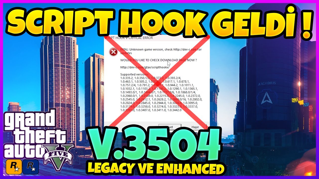 GÜNCELLEME GELDİ ! v3504 SCRIPT HOOK KOLAY KURULUM SCRIPT HOOK ...