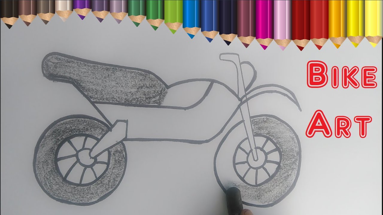 #78: How to draw a Racing Bike | Bike drawing for kids | Coloring | How ...