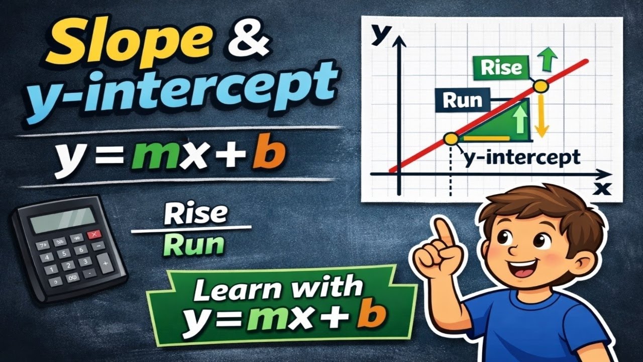 Slope and y-intercept Explained | y = mx + b - YouTube