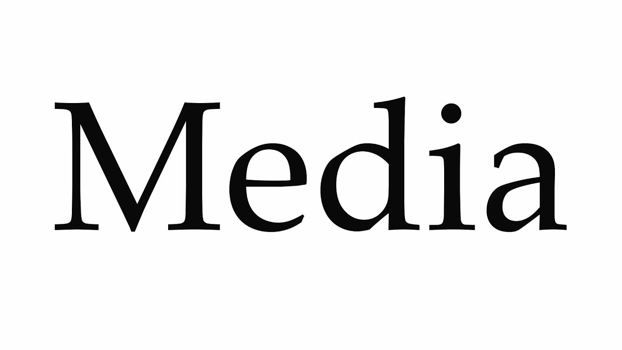 How to Pronounce Media - YouTube