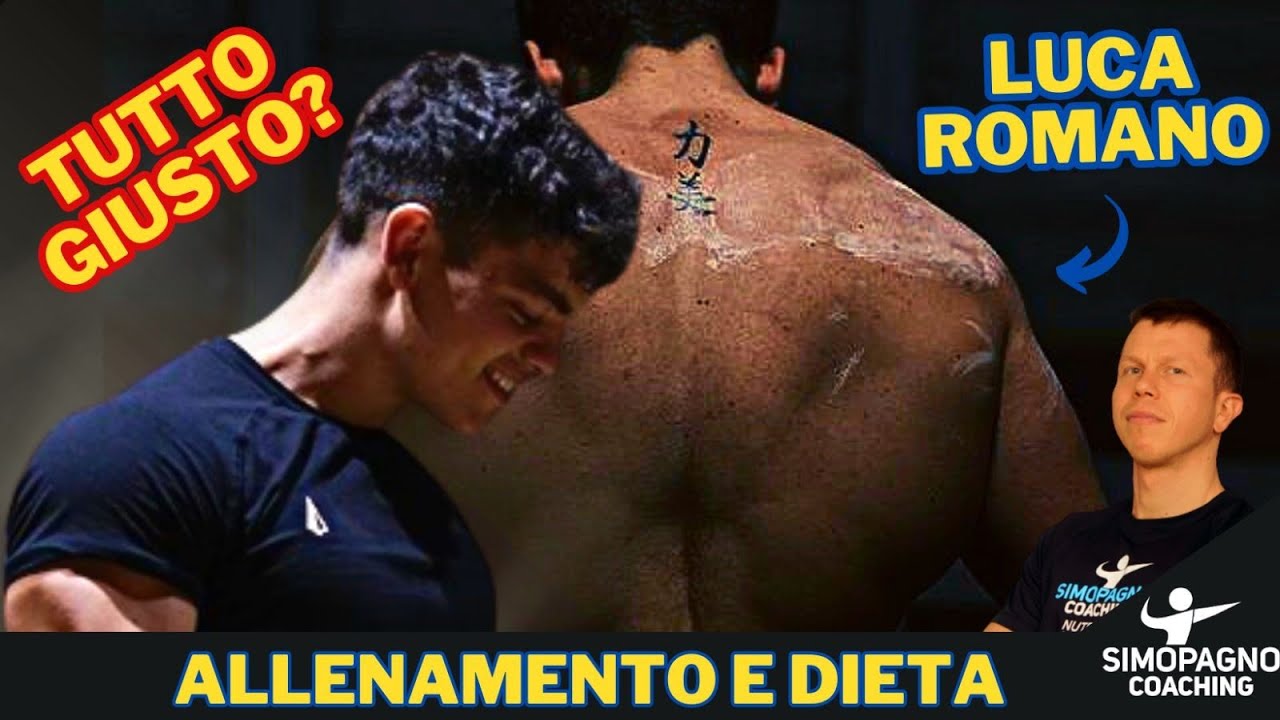 LUCA ROMANO FULL DAY OF EATING + ALLENAMENTO - È NATURAL? (1a parte ...