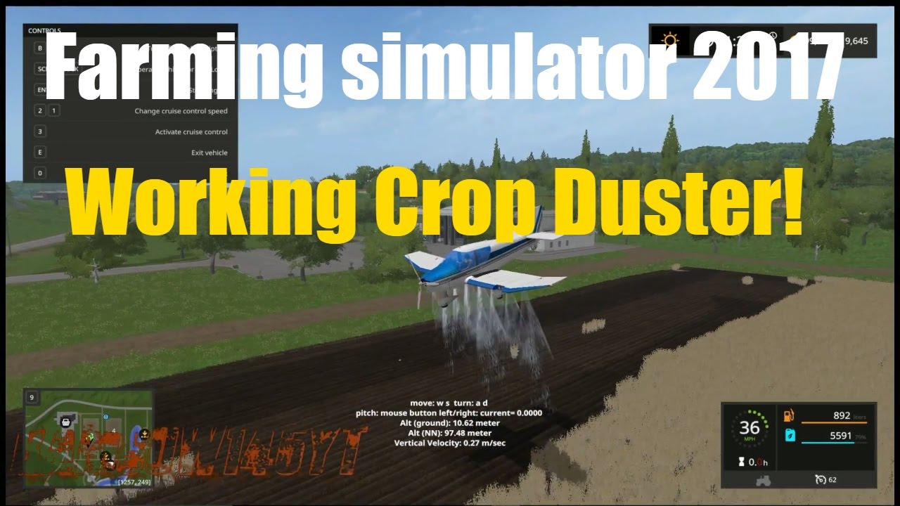 Fs 17 Working Crop Duster Youtube