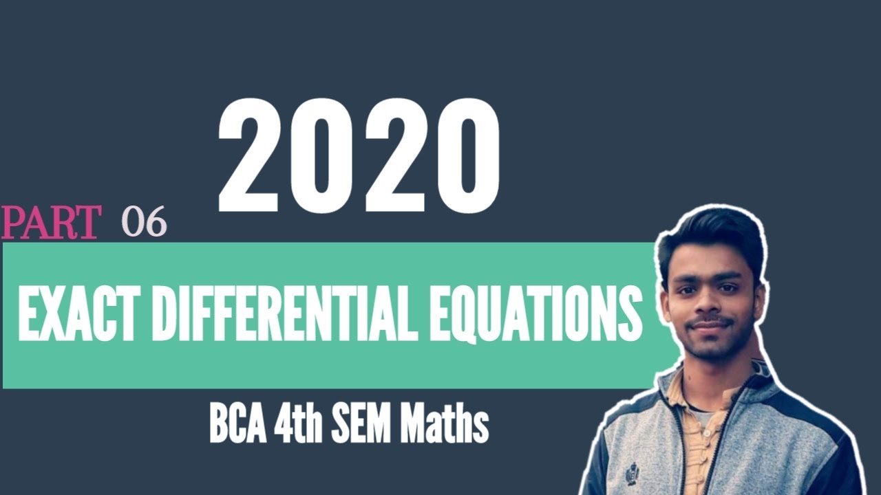 Differential Equations First Order (Exact Differential Equations ...