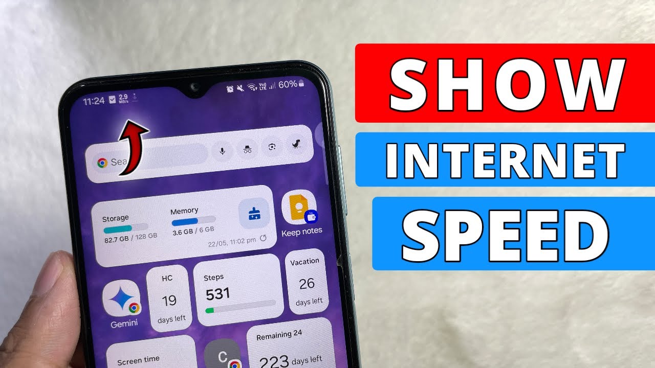 How to show Internet Speed in Samsung Mobile - Full Guide - YouTube