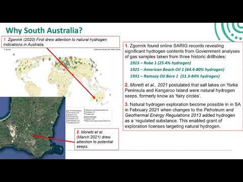 Natural hydrogen exploration in South Australia - YouTube