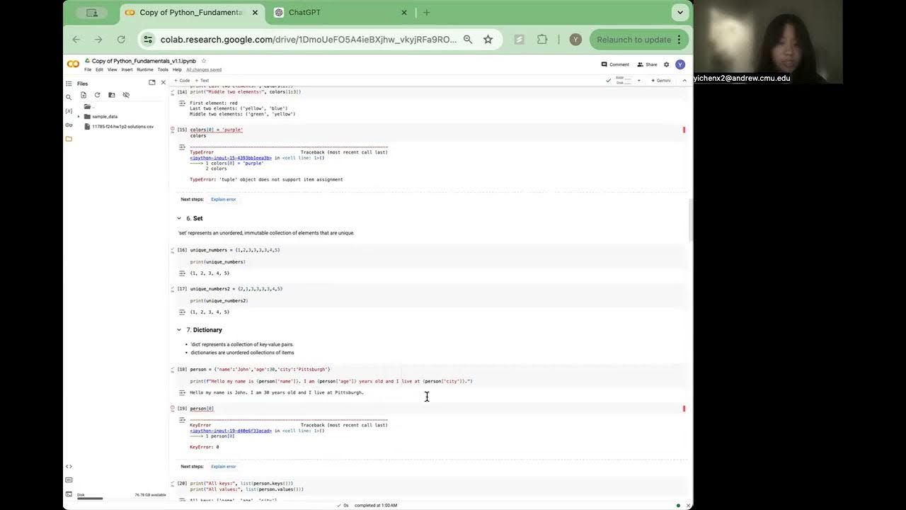 Fall 2024 Recitation 0A - Python Fundamentals Part 1 - YouTube