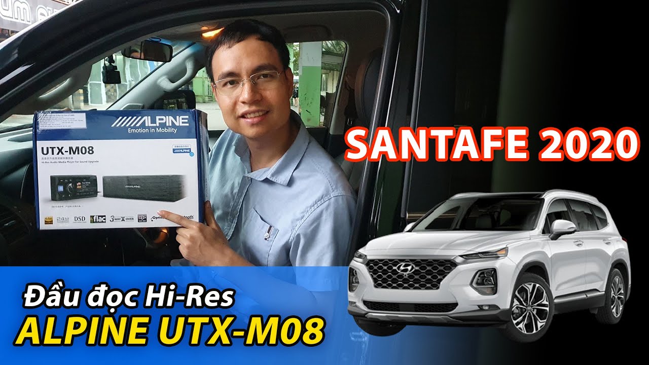 Nghe nhạc chất lượng cao với đầu đọc Alpine UTX-M08 trên SantaFe - YouTube