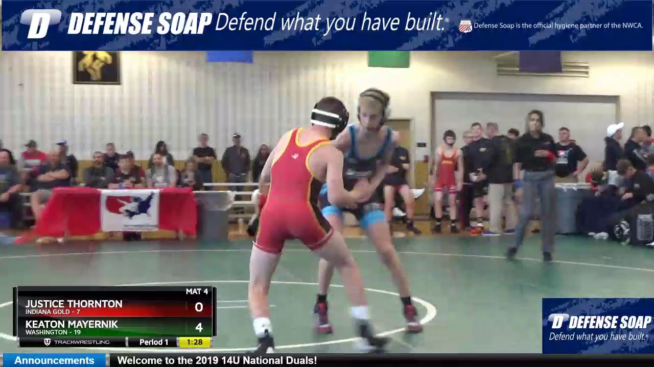 Mat 4 110 Justice Thornton Indiana Gold Vs Keaton Mayernik Washington ...