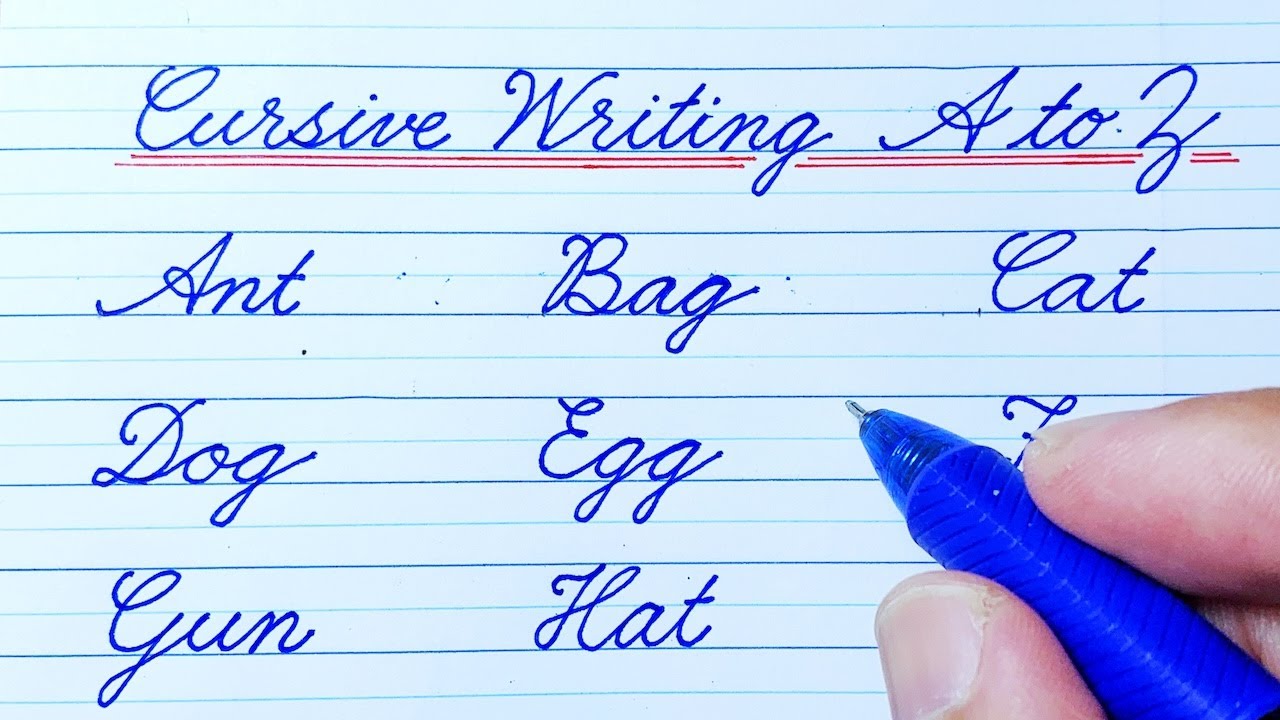 Cursive writing a to z | Cursive writing words | Cursive abcd | Cursive ...