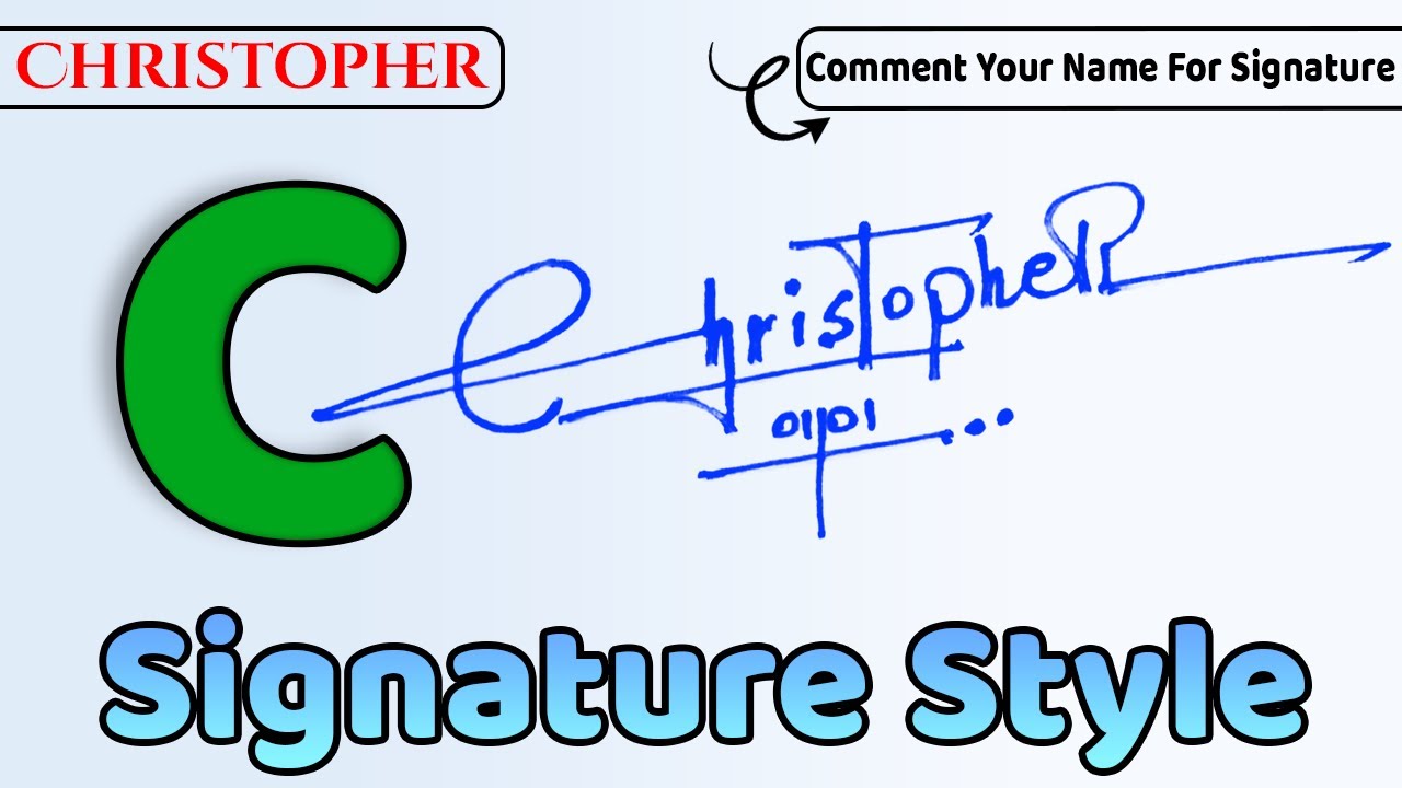 ️ Christopher Name Signature Style Request Done - YouTube