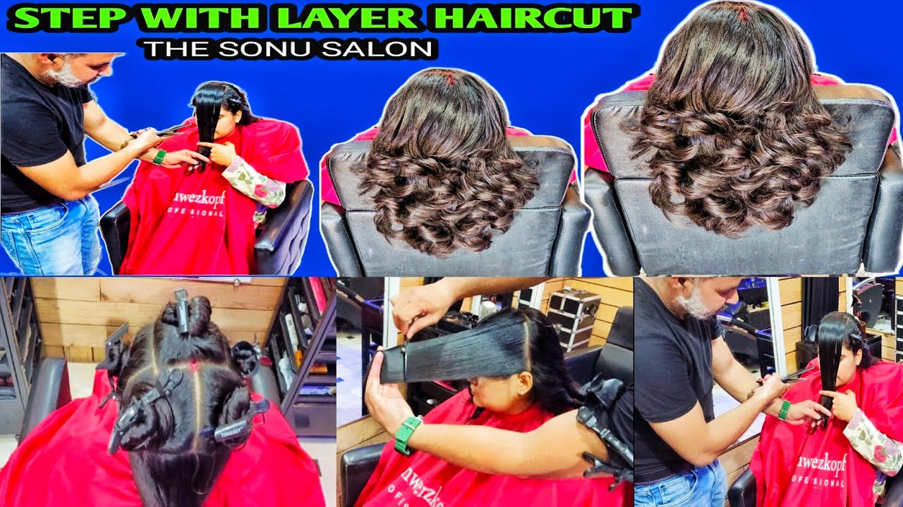 How To Step With Layer Haircut For Long haircut easy way #hair # ...