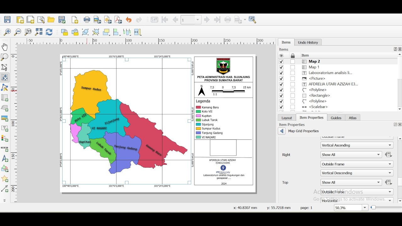 Digitasi dan layouting peta di Qgiss - YouTube