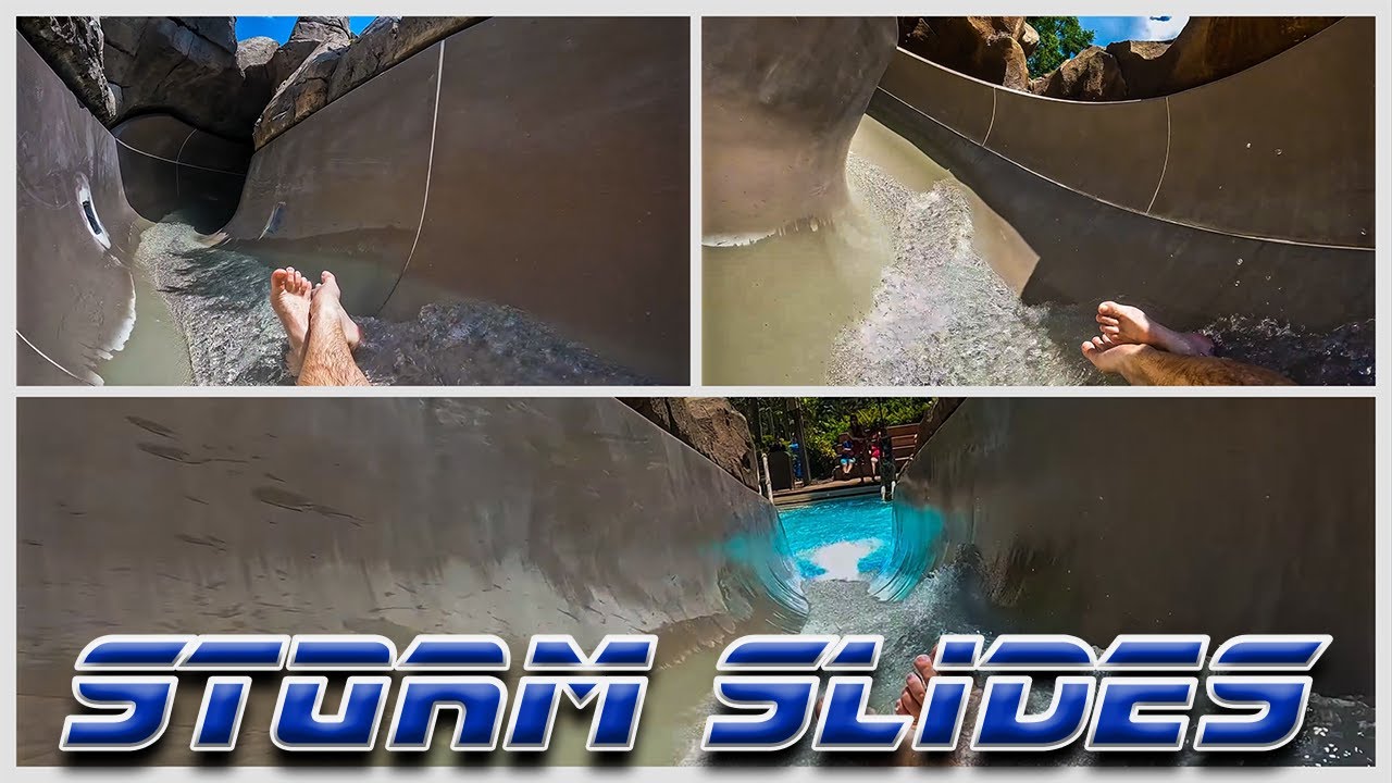 All Three Storm Slides 4K 60fps POV's Disney's Typhoon Lagoon (2023 ...