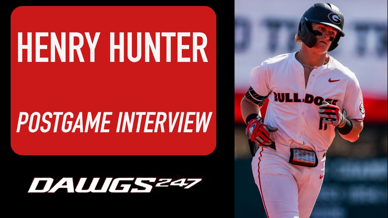 Georgia baseball's Henry Hunter reacts after 3-RBI day helps Dawgs take ...