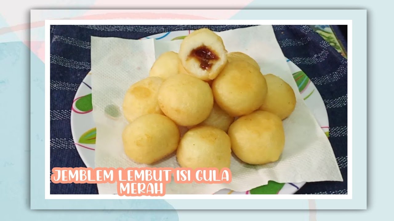 CARA MEMBUAT JEMBLEM LEMBUT ISI GULA MERAH - YouTube