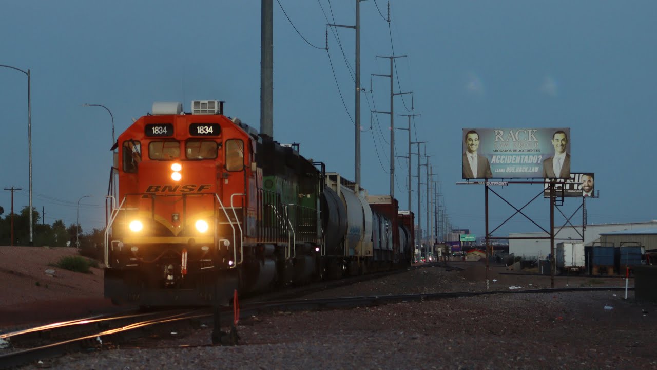 [4K] Trains in Glendale, AZ 05/26/2025 Feat. BNSF 1834 on point w/ RS3K, BN, GP25X & More! - YouTube