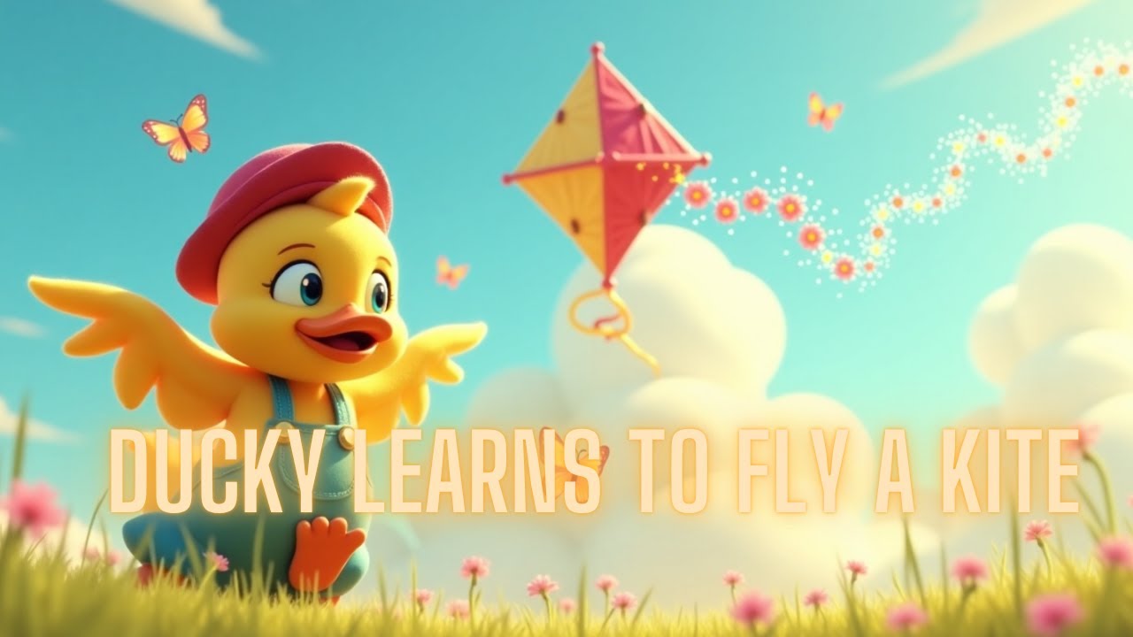 🪁 Ducky Flies a Kite Fun Kite Flying | Song for Kids | Nursery Rhyme ...