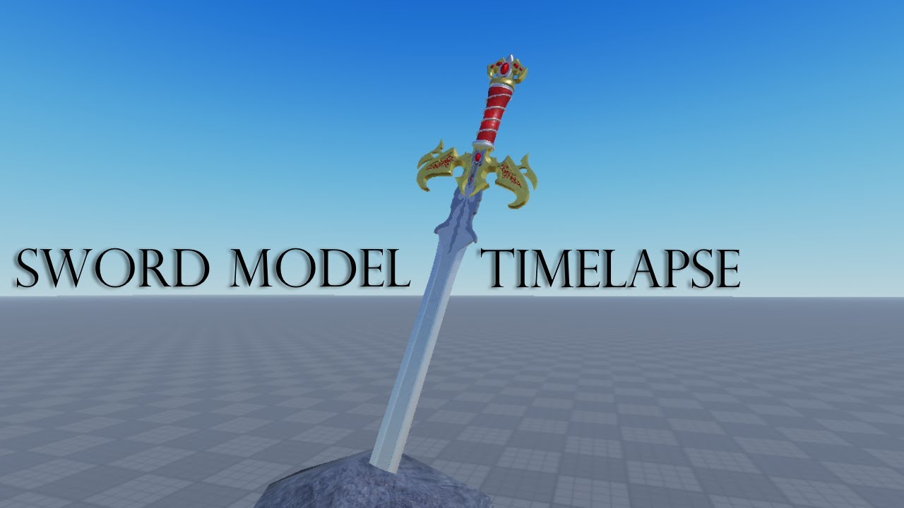 Fantasy Medieval Sword 3D Model Timelapse (ROBLOX) - YouTube