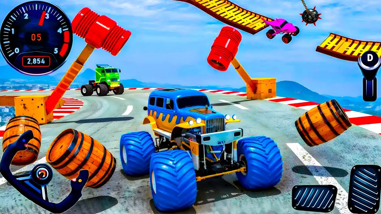 New Monster Truck Mega Ramp Impossible Driver - 4x4 Ultimate Car Stunts GT Racing - Android ...