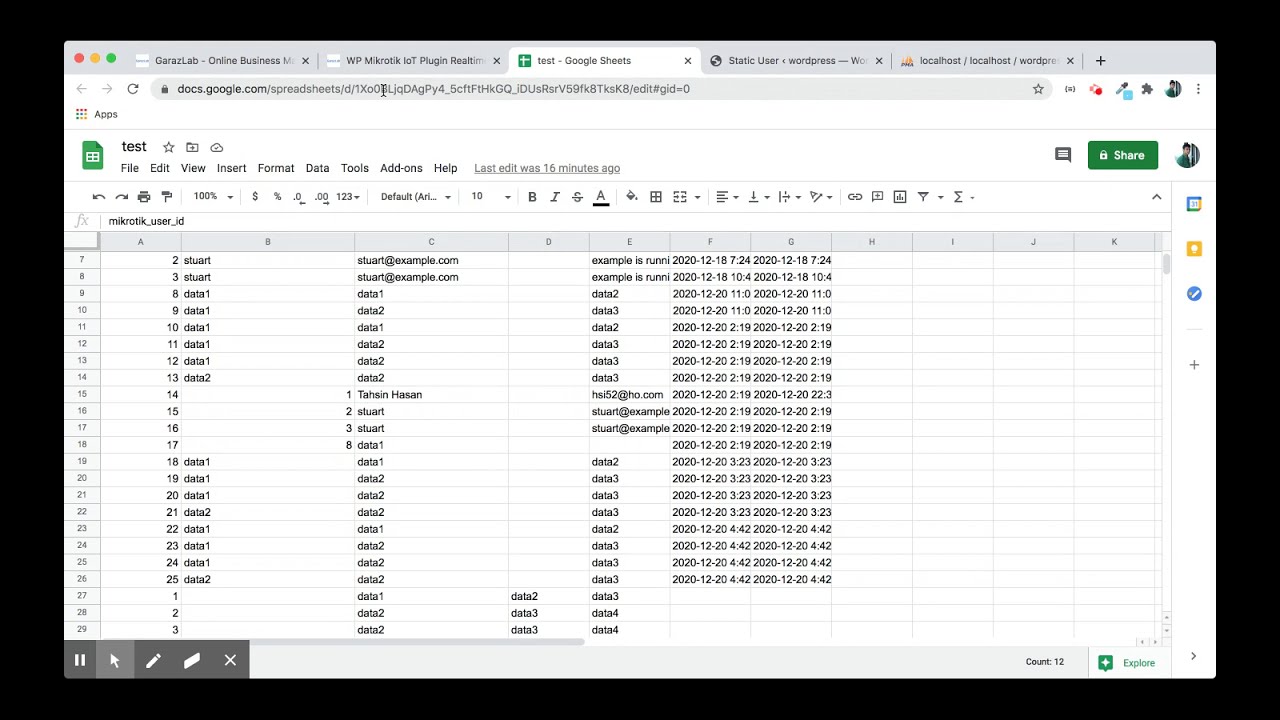 WP MIKROTIK IOT PLUGIN FOR REALTIME NETWORK MANAGEMENT - Google Spreadsheets Import Export - YouTube