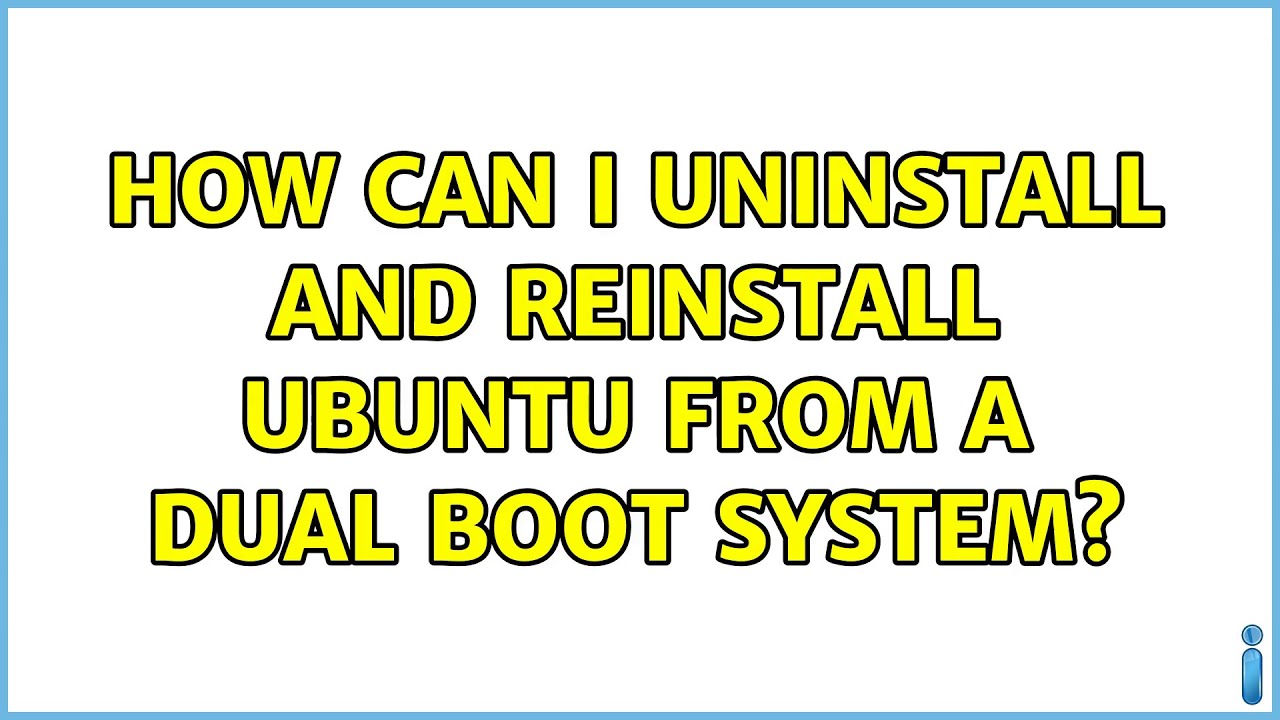 Ubuntu How Can I Uninstall And Reinstall Ubuntu From A Dual Boot System YouTube ubuntu-how-can-i-uninstall-and-reinstall-ubuntu-from-a-dual-boot-system-youtube