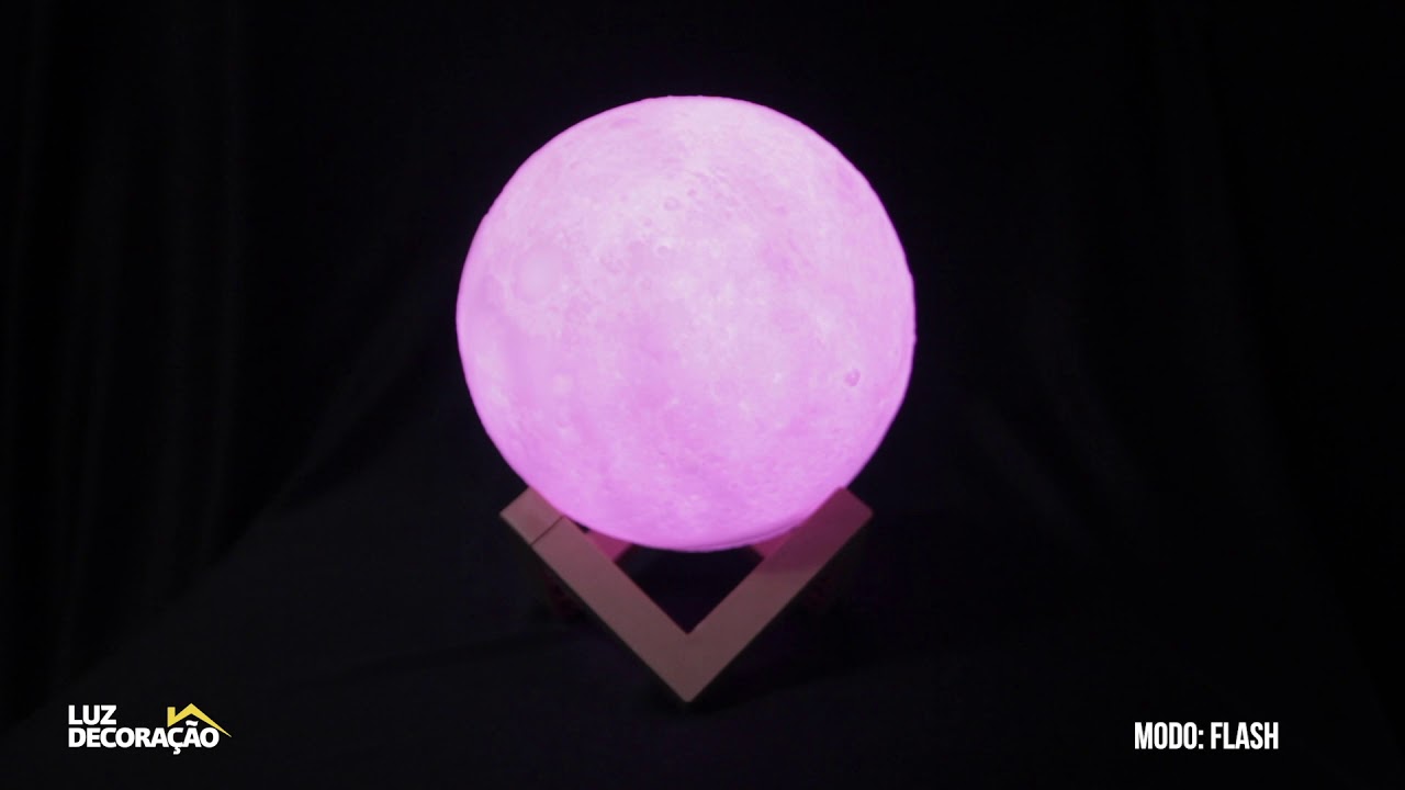 Luminária de Lua - Luz Decor - YouTube