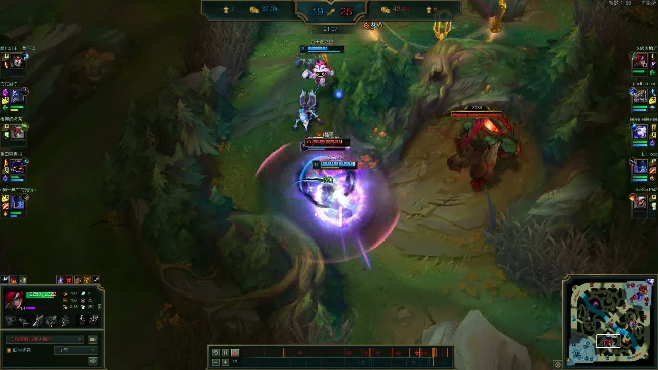 卡特蓮娜鬼神操作 - League of Legends Katarina with Frostfire Gauntlet - YouTube
