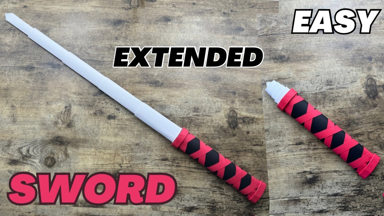 EXTENDED SWORD ORIGAMI WORLD EASY TUTORIAL | DIY PAPER SWORD ORIGAMI ...