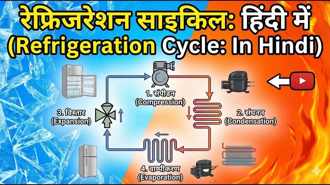 The Refrigeration Cycle Explained Step-by-Step | रेफ्रीजिरेशन साइकिल इन ...