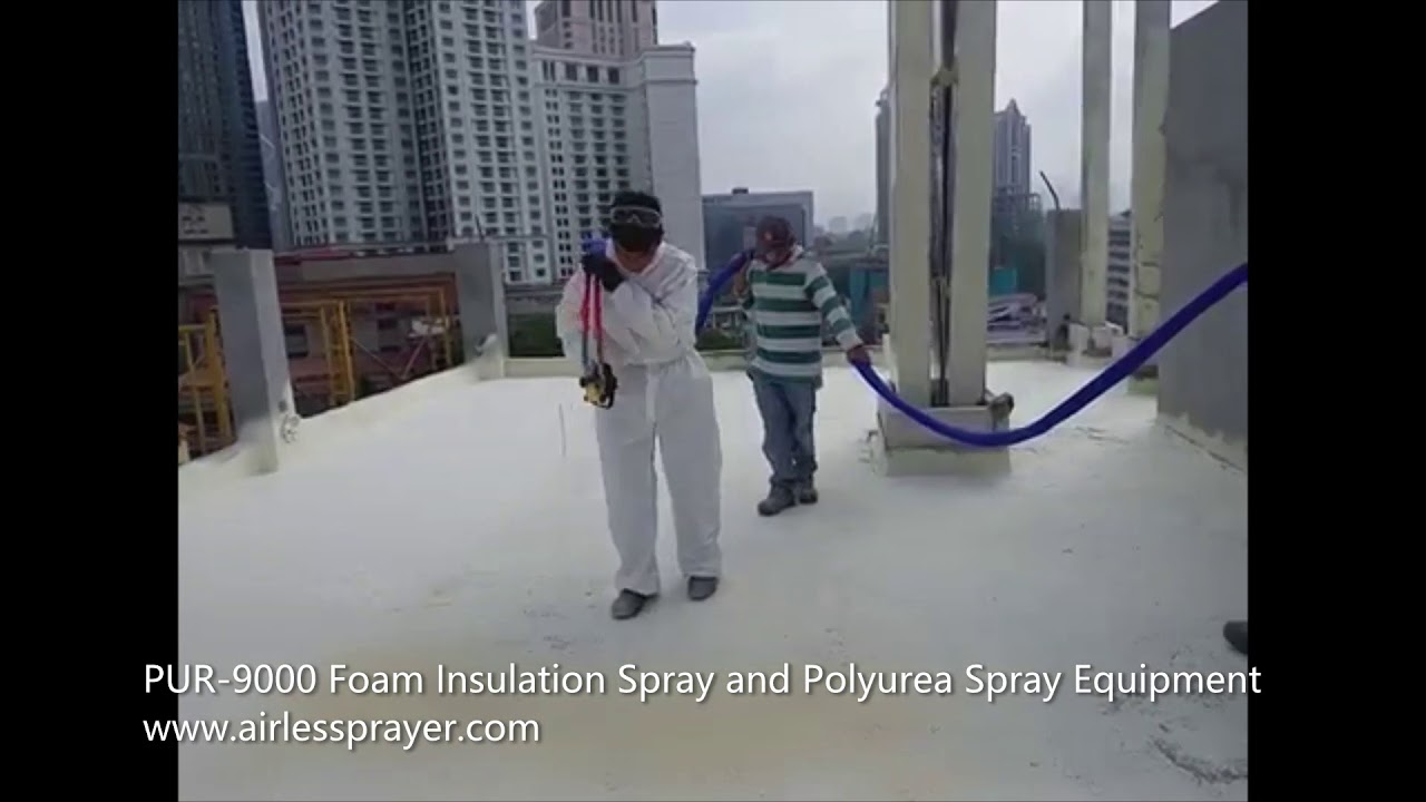 PU Foam Insulation Spray Equipment PUR 9000 - YouTube