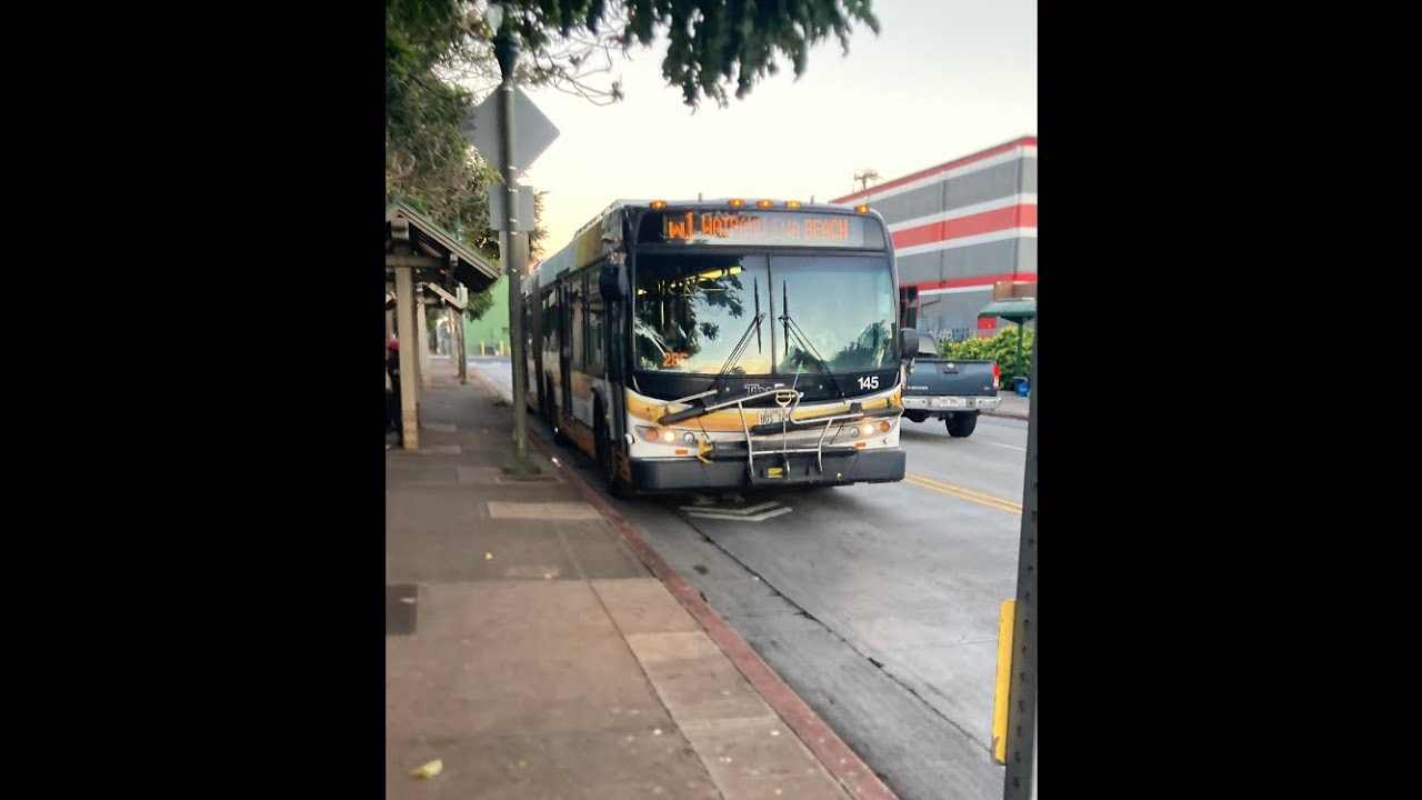 Thebus Honolulu Bus’ 145 New Flyer D60LFR Route W1 Express! Waipahu-Ewa ...