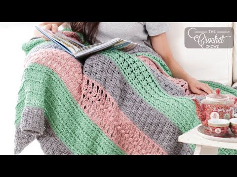 Crochet Soft Stripes Textured Afghan - YouTube