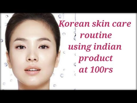 KOREAN SKIN CARE ROUTINE USING INDIAN PRODUCT at 100rs winter special Indian fashionand beauty tips