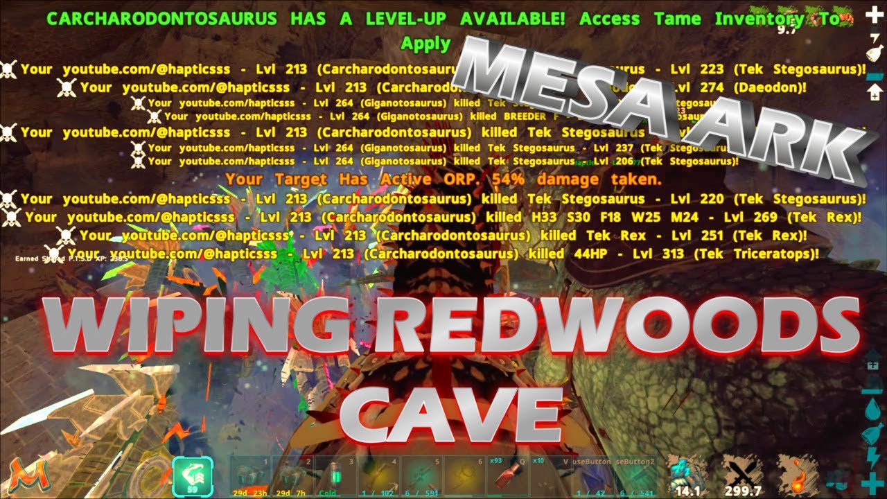 WIPING & MEATRUNNING REDWOODS CAVE ON MESA ARK! - YouTube