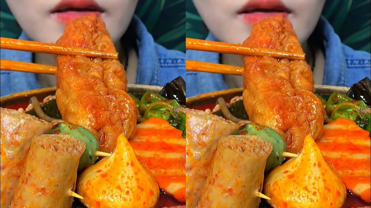 ASMR The big bowl of loklok spicy food Taiwanese style - YouTube