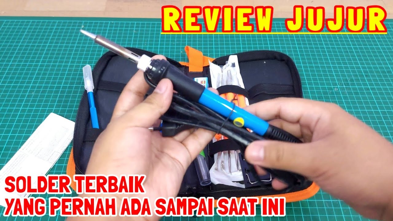 REVIEW SOLDER TERBAIK ‼️ UNBOXING Solder Kit 7 in 1 60W 220V JCD, Paket ...