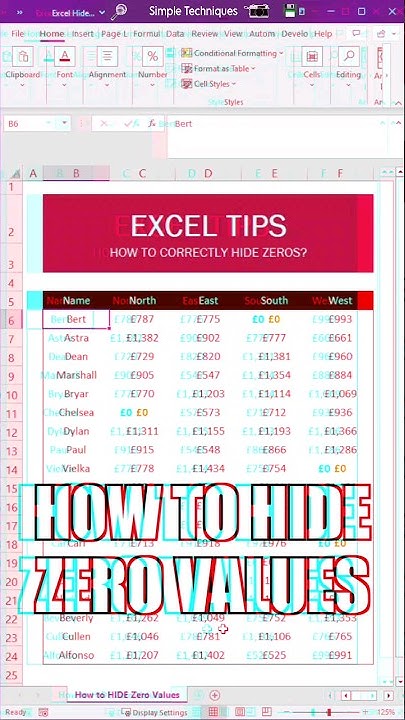 Quickly Hide Zeros -Excel #shorts #viral secret revealed - YouTube