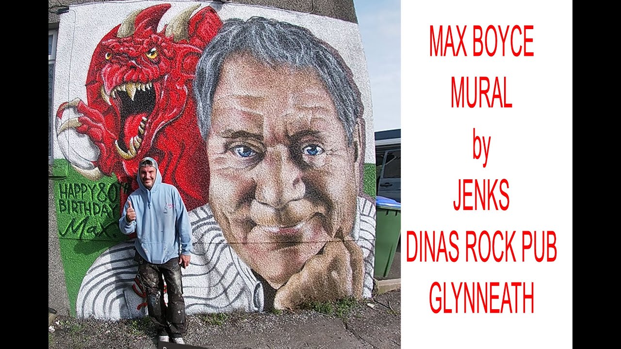 MAX BOYCE MURAL DINAS ROCK GLYNNEATH INTERVIEW WITH JENKS THE ARTIST ...