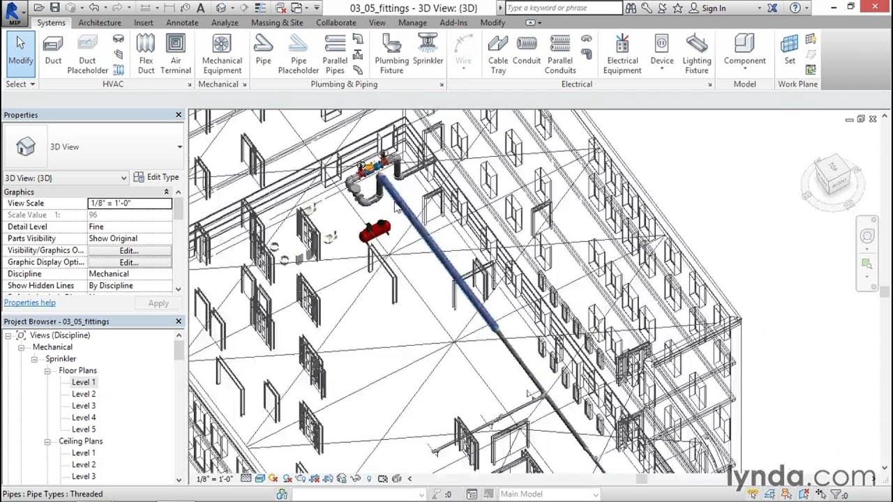 Revit MEP:Basic Editing Tools_Part 2:Radial Array_ Extend and Trim_Align_Offset_Groups Model_#4 ...
