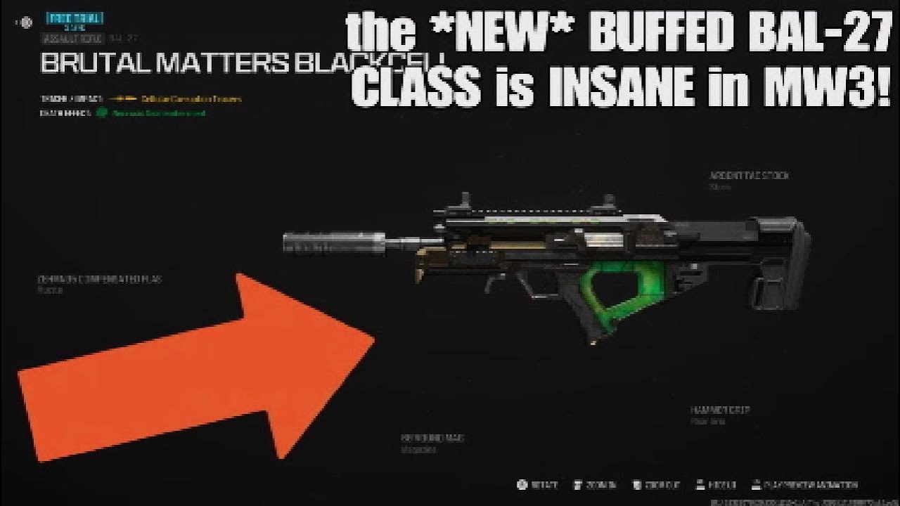 the *NEW* BUFFED BAL-27 CLASS is INSANE in MW3! (Best BAL-27 Class ...