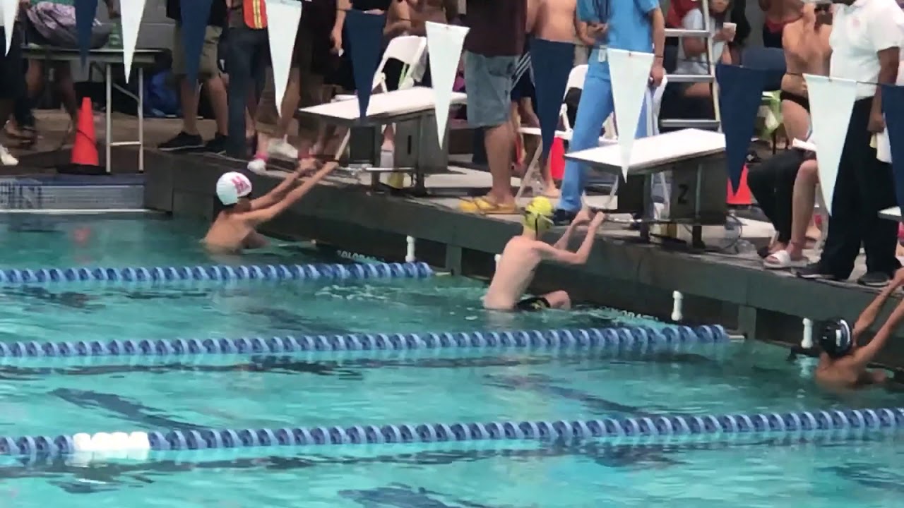FIRST 50 m SWIM TIME - YouTube