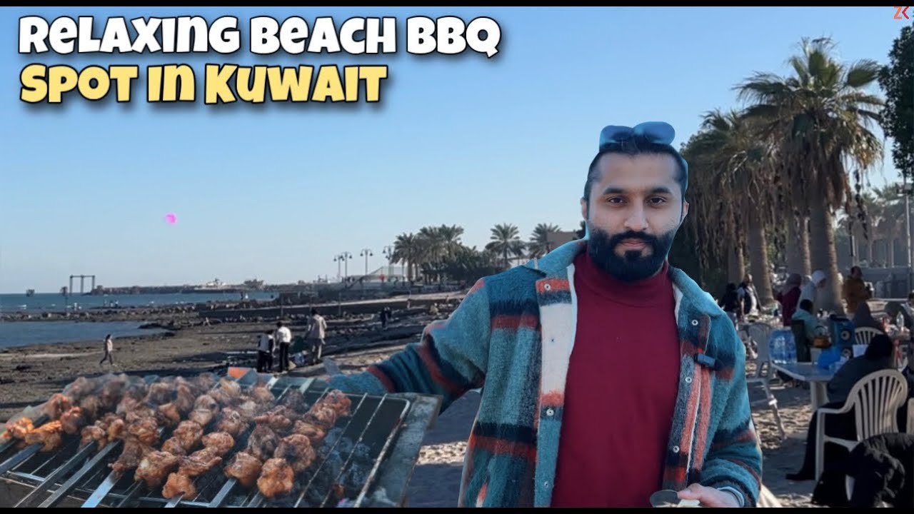 Barbecue spot by the beach in Kuwait - YouTube