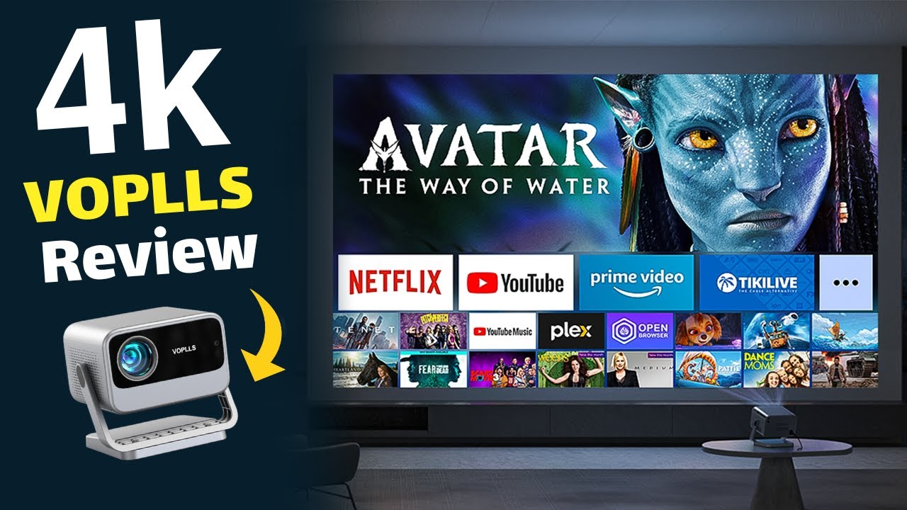 VOPLLS 4K Projector: Netflix-Ready with AI Auto Focus & 3D Dolby Audio ...