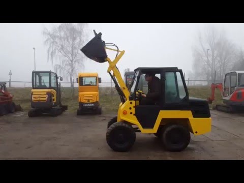 Kramer 120 Klappschaufel + Gabel Allrad 118 112 SL Radlader - YouTube