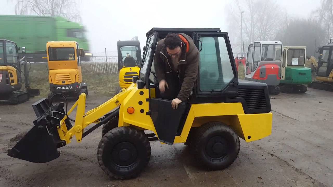 Kramer 120 Klappschaufel + Gabel Allrad 118 112 SL Radlader - YouTube