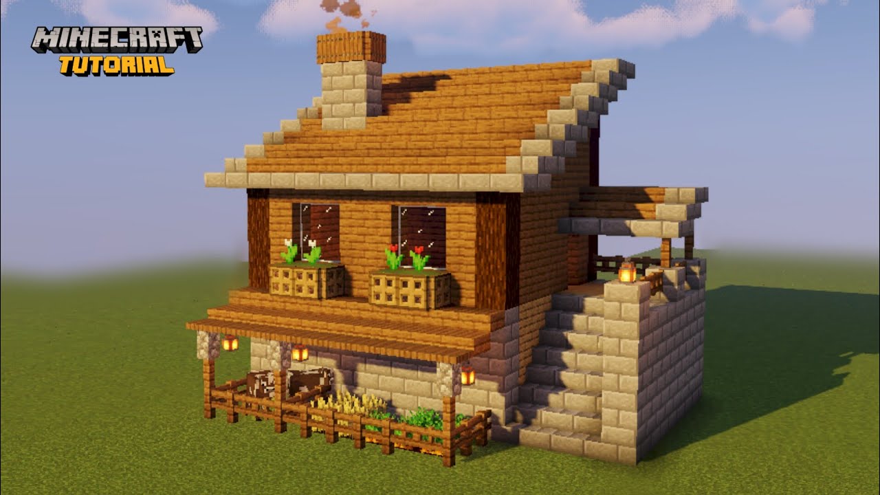 Minecraft: Easy Starter House Tutorial - YouTube