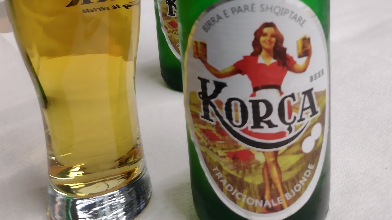 Trying Korca Beer in Korca Albania - YouTube